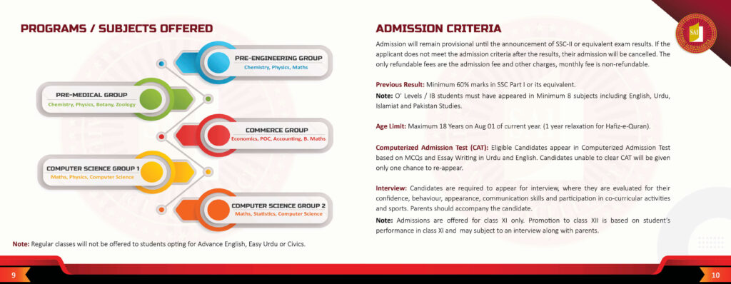 Sir Adamjee Institute – Intermediate College – Separate classes for ...