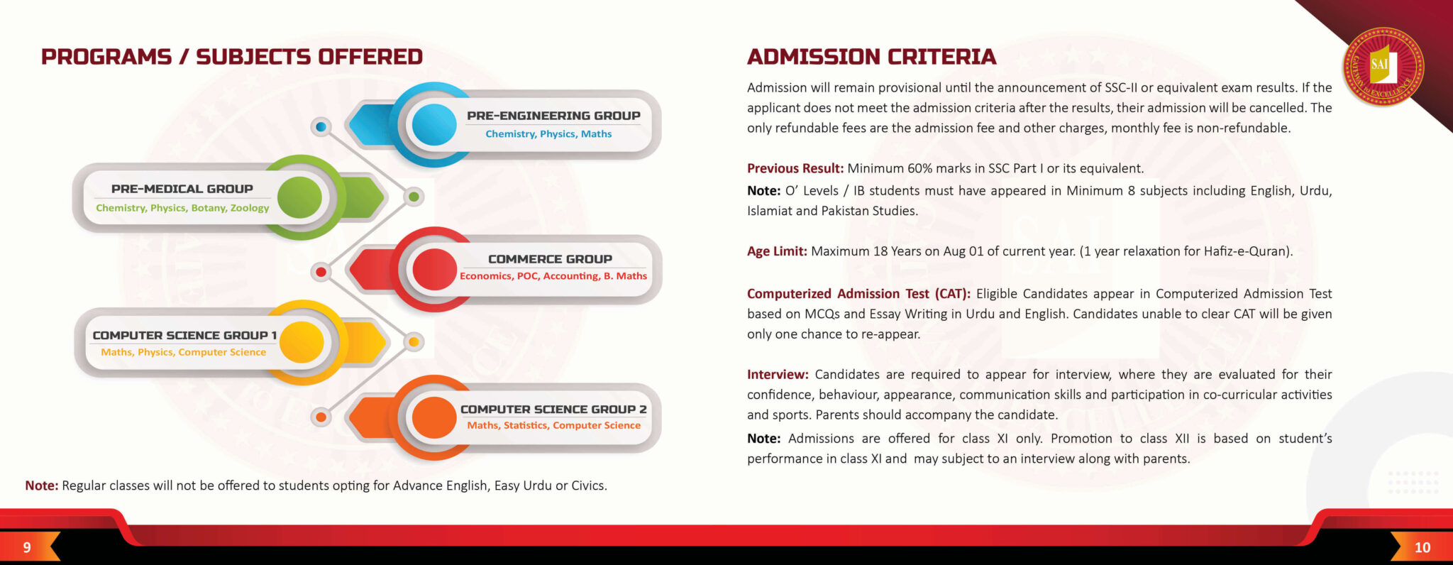 Sir Adamjee Institute – Intermediate College – Separate classes for ...